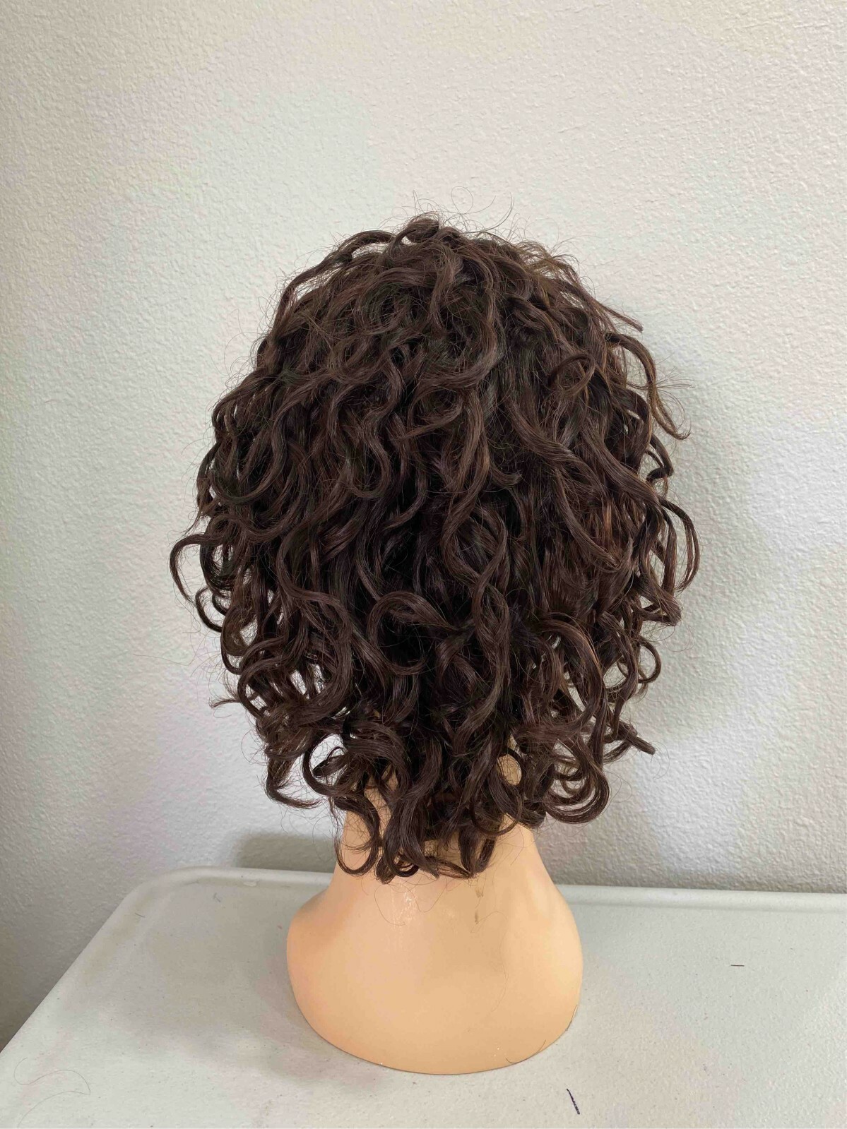 Short Loose Perm 2C Curly Wavy Bob 100% Human Hair Full Wig - H/H Shena ...