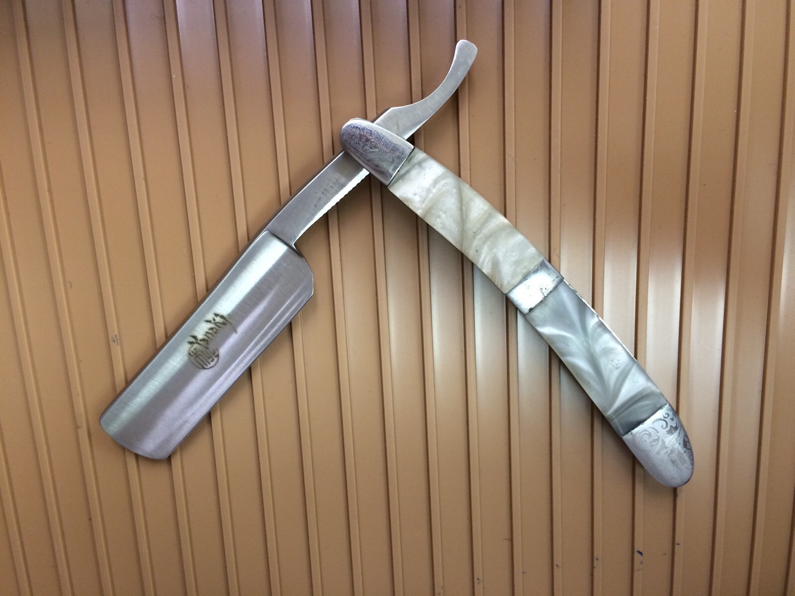 Barber Cut Throat Steel Straight Razor Shave By Yanaki Marble Design | eBay