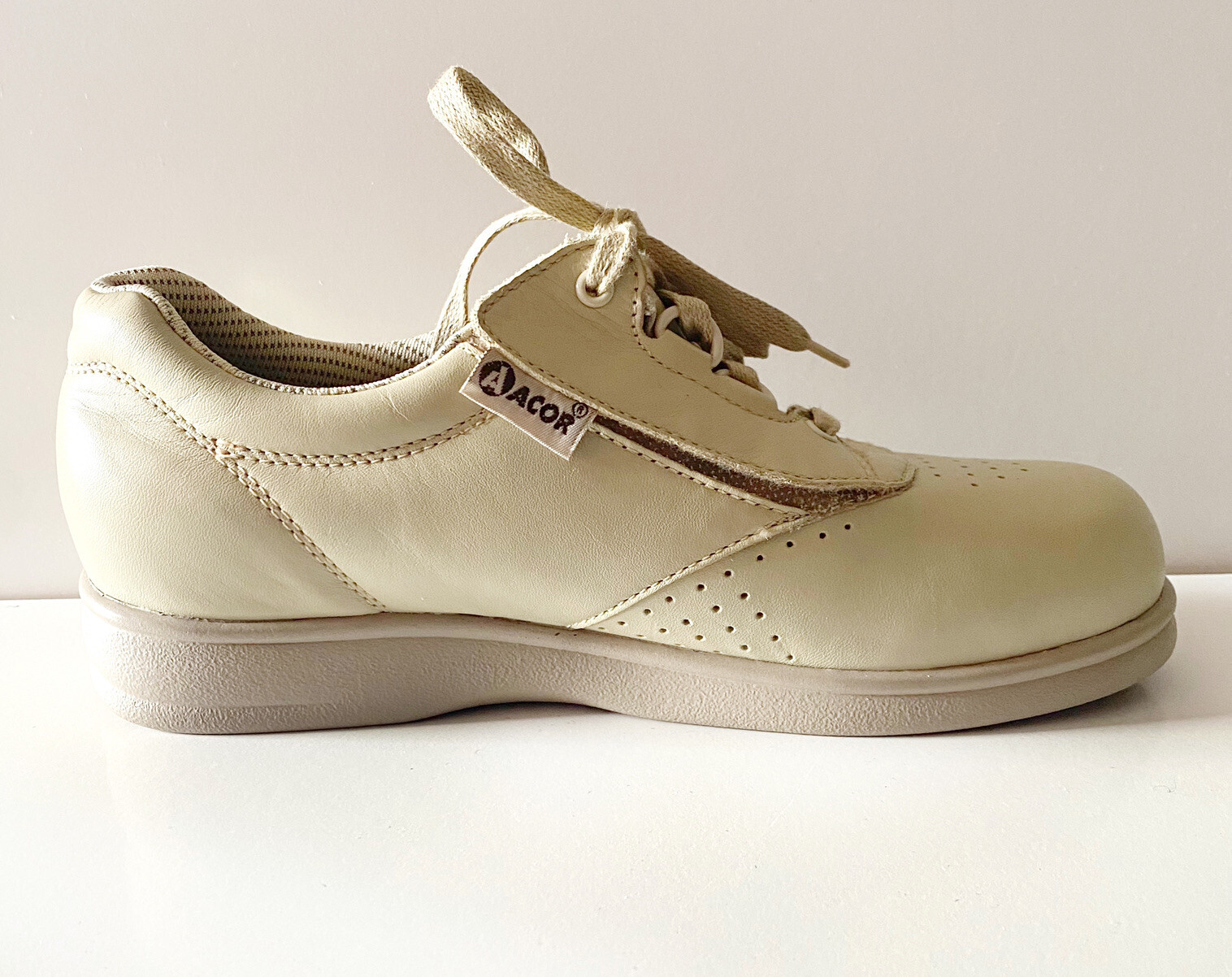 ACOR Orthopedic Diabetic Tan Leather X-Static Shoes Euro 31 US Mens 4 ...