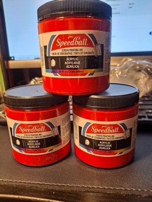 (Lot of 3) Speedball Screen Ink, Medium Red, 8oz | eBay