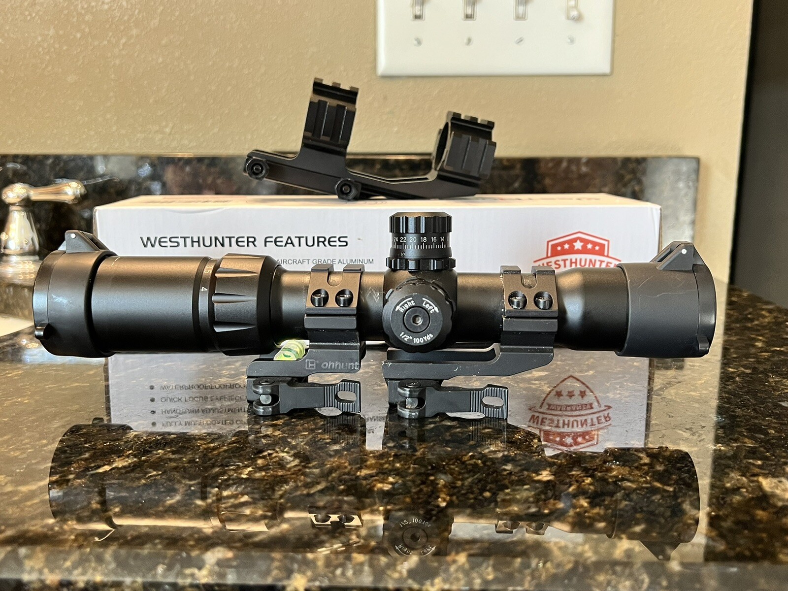 Westlake 1.5-4x30mm Tactical Scope Hunting Airsoft Chevron Reticle ...