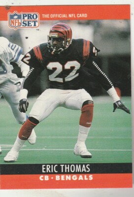 FREE SHIPPING-MINT-1990 Pro Set #65 Eric Thomas Cincinnati Bengals ...