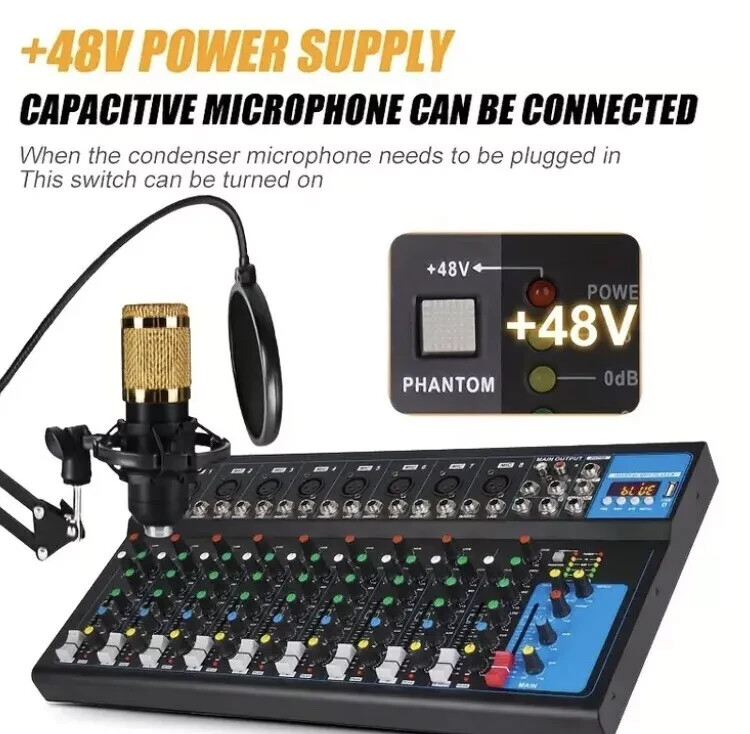 New In Box Portable Audio Mixer NXG GH10 10 Channel 3 Band EQ USB DJ ...