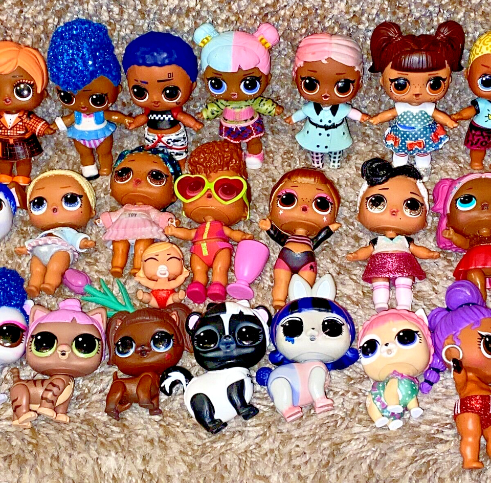 L3 !WOW! 34 LOL Surprise Dolls LOT! OMG 3" Mini Dolls & Pets | eBay