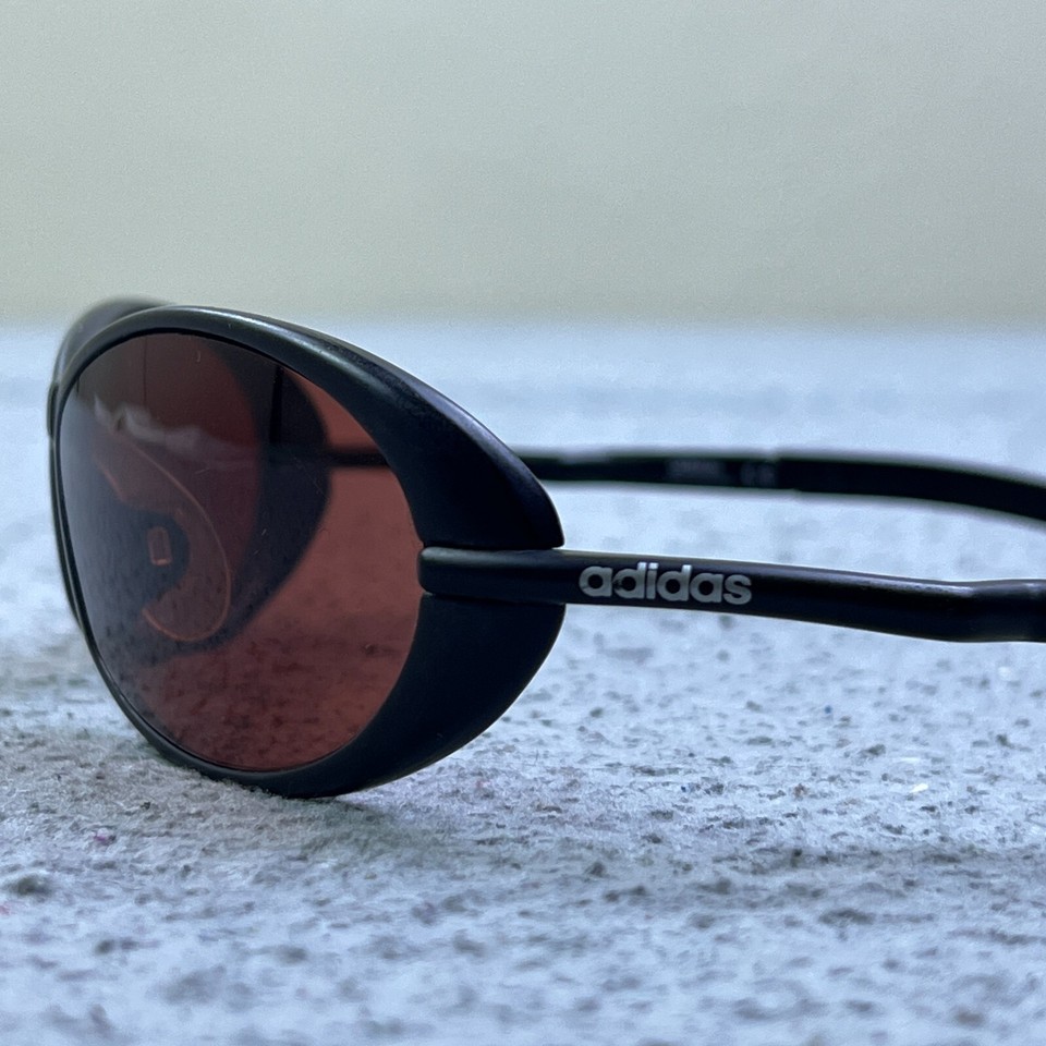 VTG Adidas by Masters Sunglasses A234 6068 Black Frames Red Lens Wrap ...