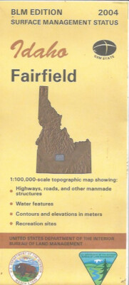 USGS BLM edition topographic map Idaho Fairfield - 2004 - surface - | eBay