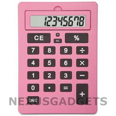 Liyo Giant Calculator Pink Extra Large Big Jumbo Huge Buttons 8 Digit ...
