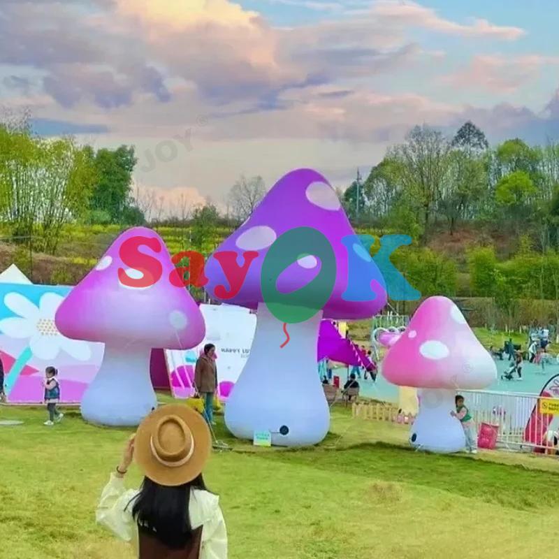 Giant Inflatable Mushroom Party Stage Lifelike Mushrooms Props ...