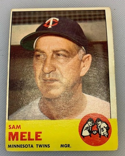 1963 Topps # 531 Sam Mele Baseball Card Minnesota Twins | eBay
