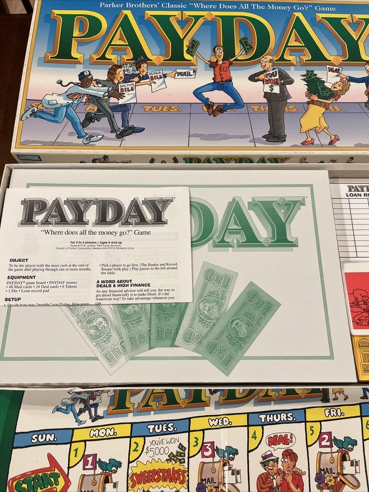 Vintage 1994 Parker Brothers Payday Board Game in Box | eBay