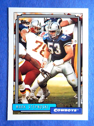 Mark Stepnoski #388 Topps 1992 Football Card (Dallas Cowboys) E | eBay