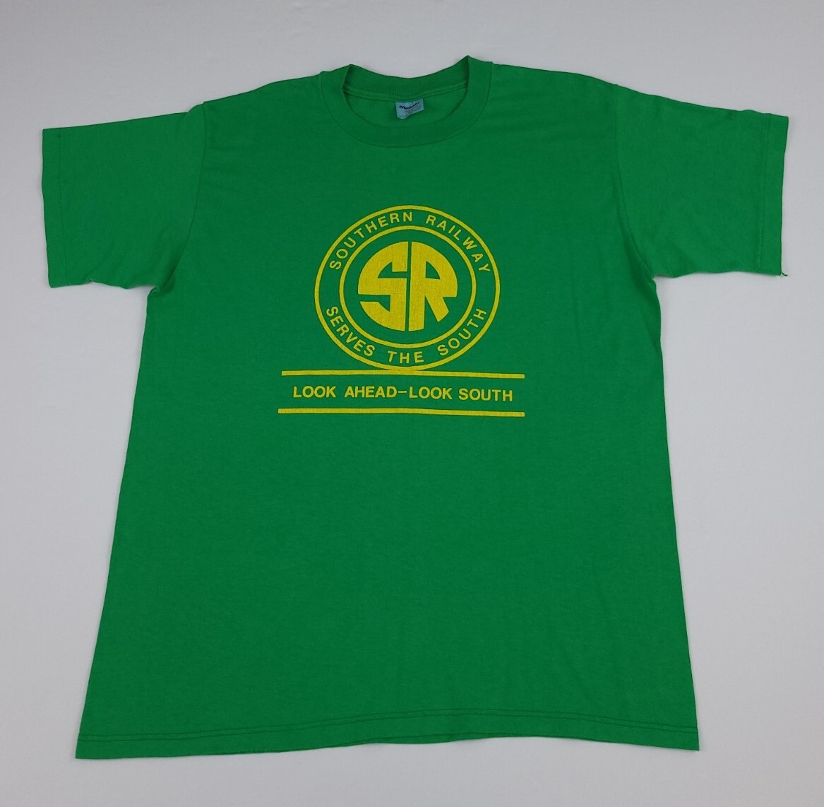 Vintage 80s Southern Railway SR Railroad Print Shirt … - Gem