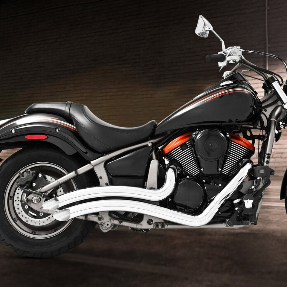 Shortshots Staggered Exhaust Pipes For Kawasaki Vulcan 900 Classic ...