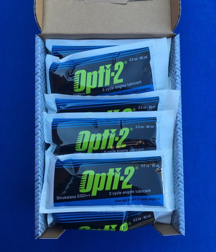 OPTI-2 28 x 90ml pouches = 2.52 litres "Worlds Best 2 Stroke Oil" 100 : ...