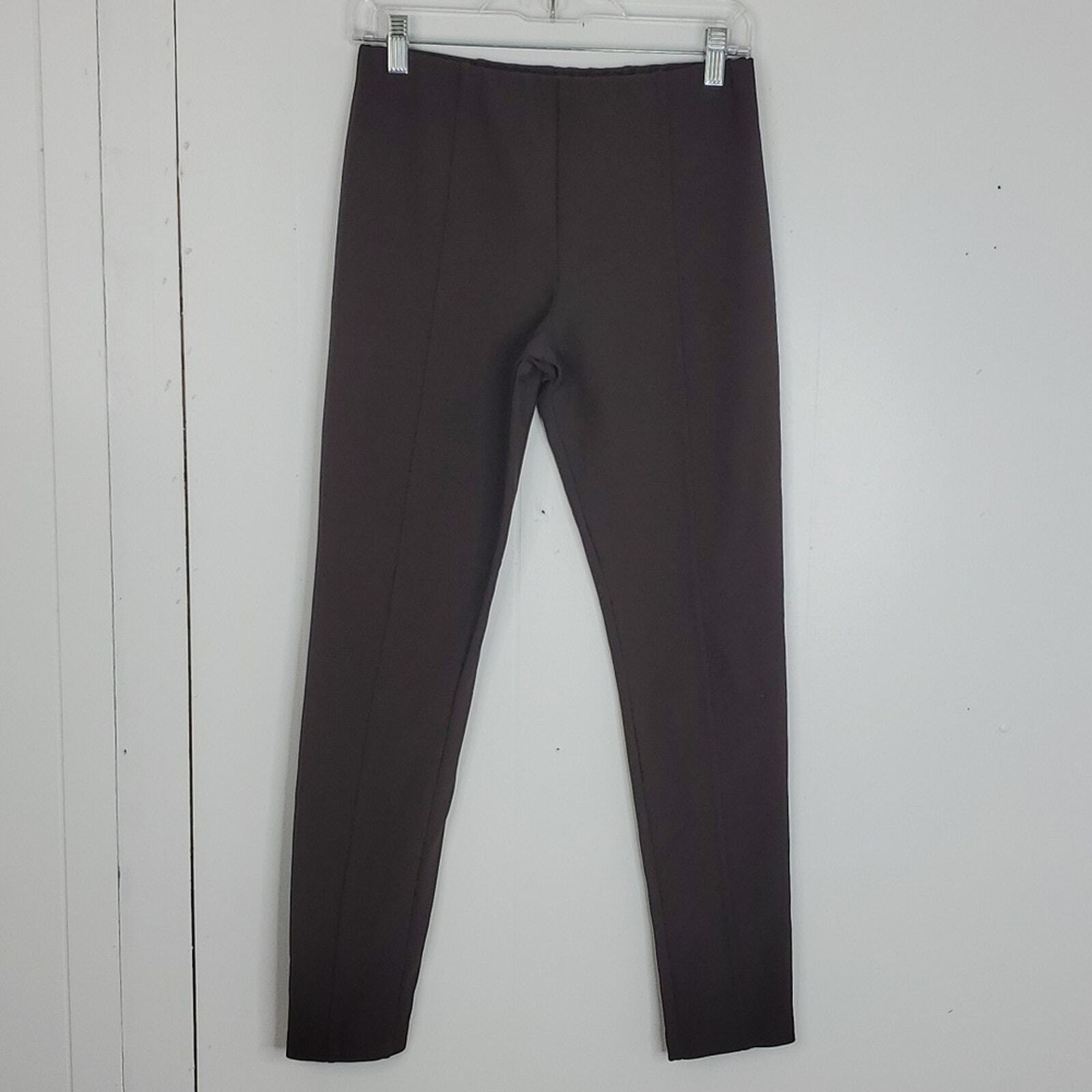 Sno Skins Pants Split Front Seam Pull On Brown Tapered Ankle Mid Rise WOmens M | eBay