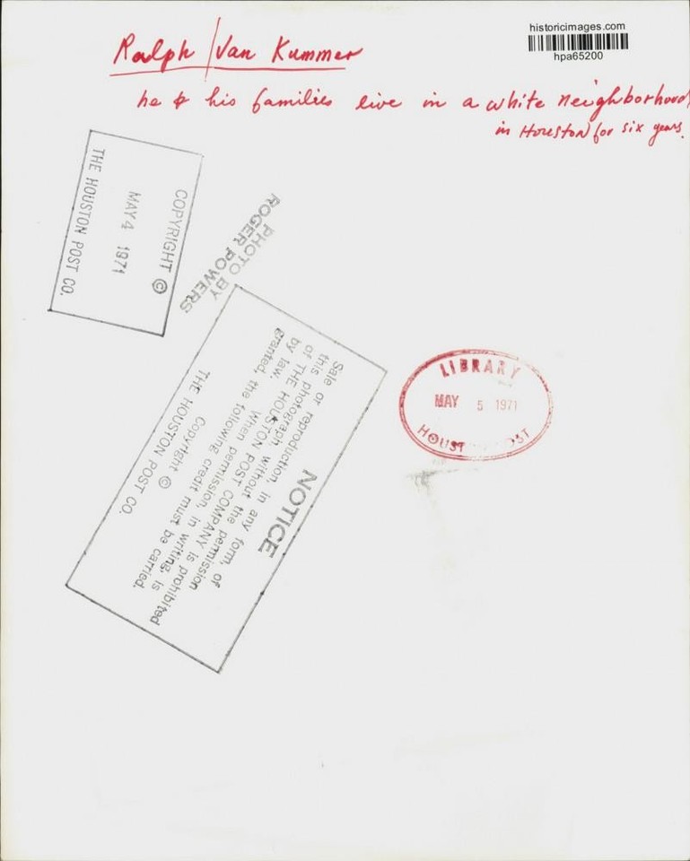 1971 Press Photo Ralph Van Kummer, Houston resident - hpa65200 | eBay