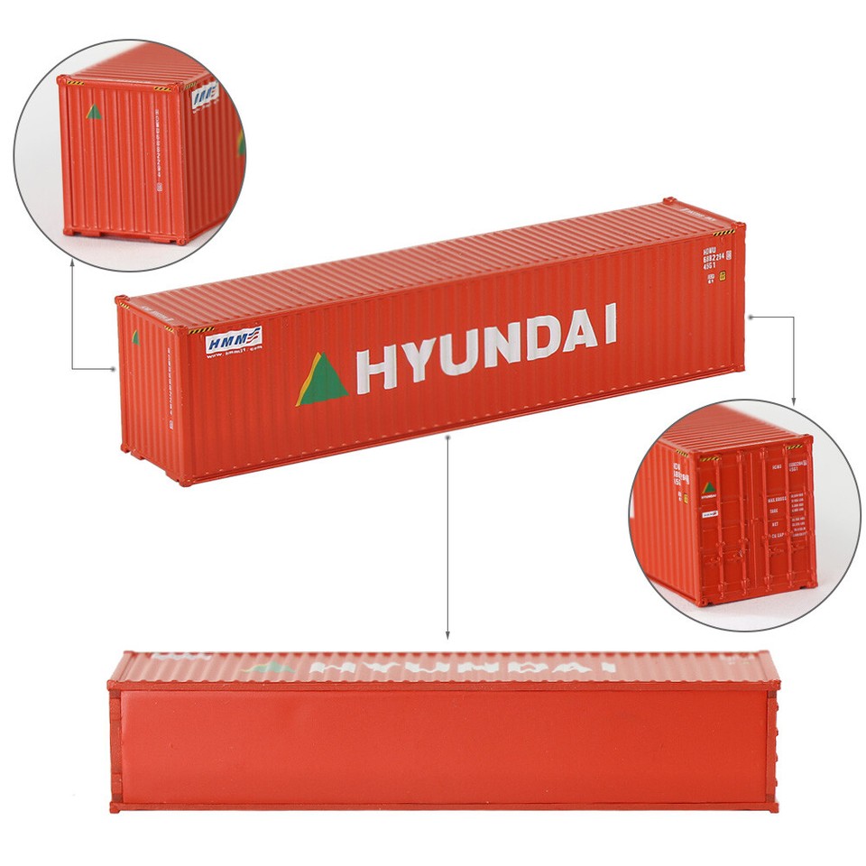 Evemodel N Scale 1:160 40ft Shipping Container 40' Cargo Box Magnetic ...
