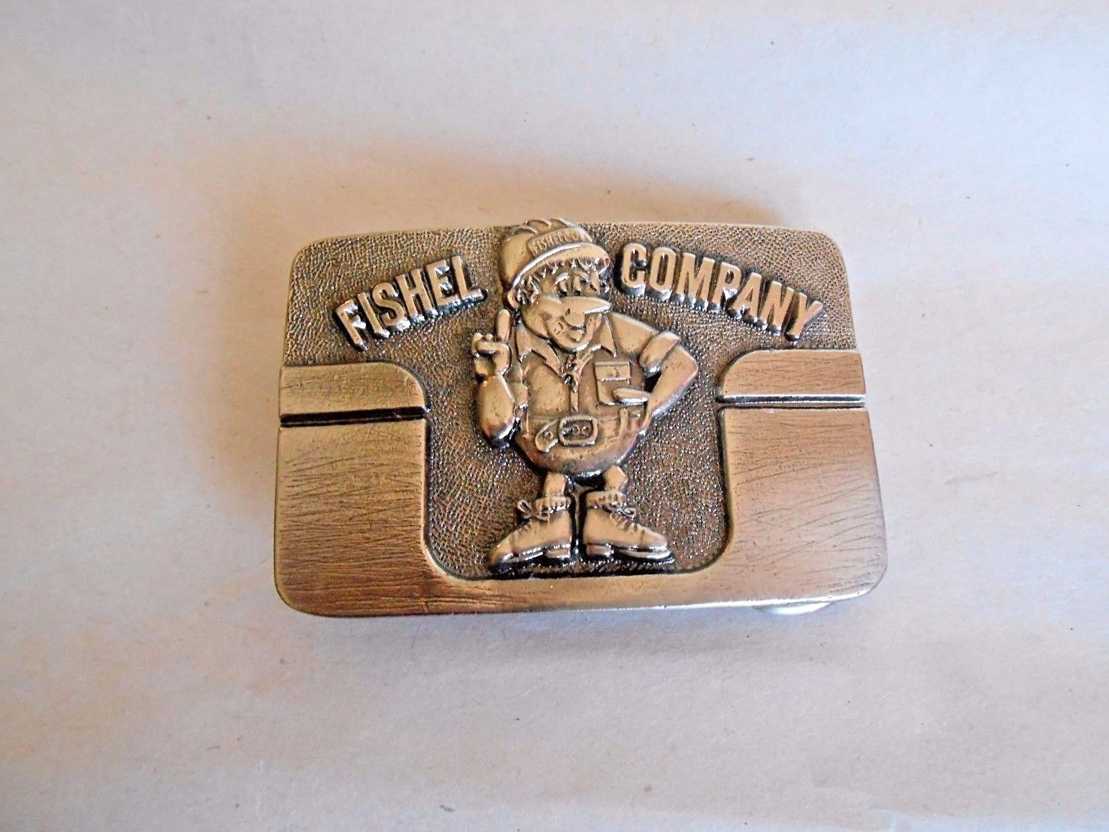 Vintage Fishel Company Ditch Digger Equipment Advertising Belt Buckel ...