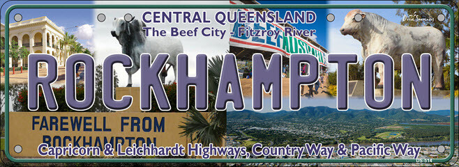Rockhampton QLD plates Australia Number Licence Tin Sign license plate ...