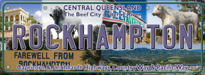 Rockhampton QLD plates Australia Number Licence Tin Sign license plate ...