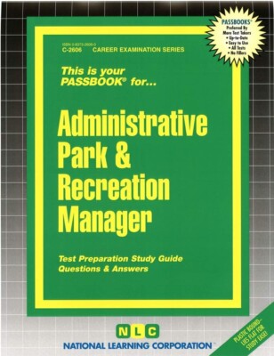 🛑NEW Administrative Park and Recreation Manager Test Practice Passbook ...