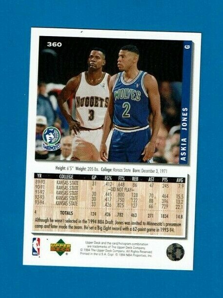 1994-95 Upper Deck Collector's Choice - Silver Signature #360 Askia ...