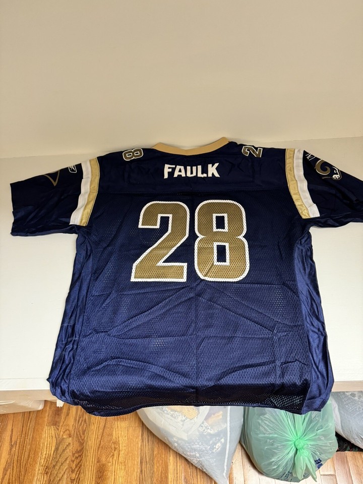 Vintage Youth Reebok St. Louis Rams Marshall Faulk #28 Home Jersey Size ...