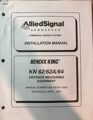 AlliedSignal Bendix/King KN62/62A/64 Installation Manual 006-00144-0006 ...