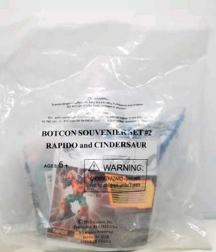 Transformers Botcon 2010 Cindersaur & Rapido Figure Set Mint In Bag | eBay