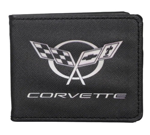 1997-2004 Corvette C5 Logo Bi-fold Black Vegan Leather Wallet | eBay
