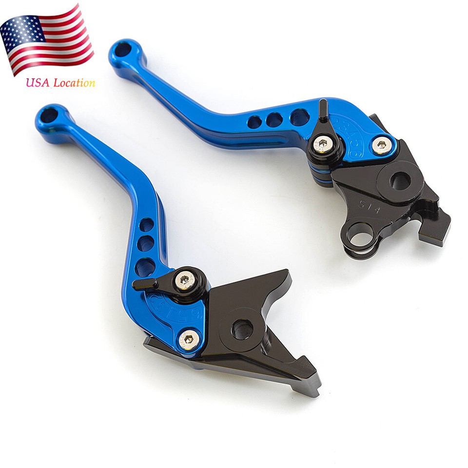For 600/750 KATANA 1998-2006 CNC Brake Clutch Levers Blue Handle Short ...