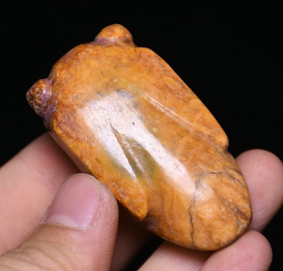 Chinese Han Dynasty Hetian Jade Carved Cicada Insect Exorcize Amulet ...