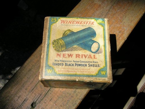 Winchester NEW RIVAL black powder 10 gauge shotgun shell 2 piece box | eBay