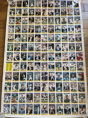 1988 Topps Mini Cards Uncut Sheet Baseball Kirk Gibson Jose Canseco ...