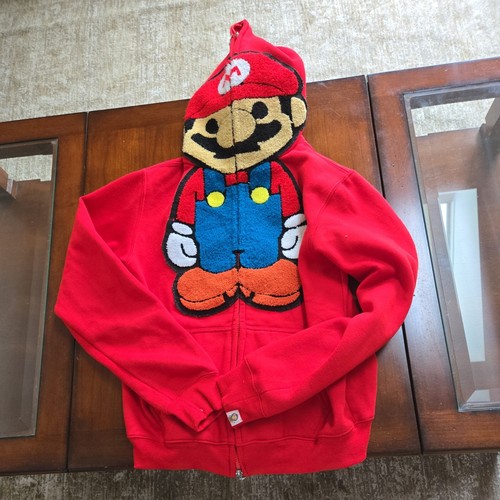 A Bathing Ape Baby Milo x Mario Red Hoodie (S) BAPE | eBay