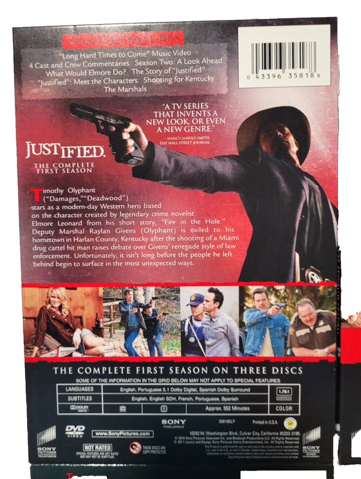 Justified Complete Series DVD Seasons 1-6 Box Set 19 Discs | eBay