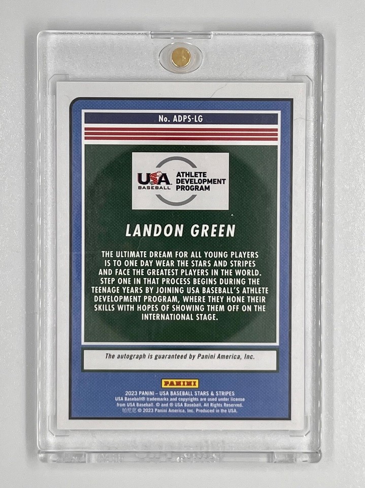 2023 PANINI USA STARS & STRIPES LANDON GREEN AUTO RC #ADPS-LG | eBay