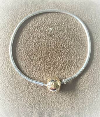 Pandora Armband Sterlingsilber ESSENCE Kugelverschluß 14k Gold - 596003 ...