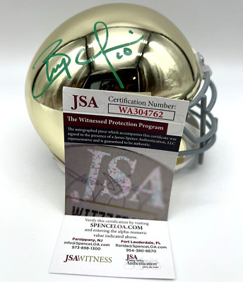 Brady Quinn Signed Notre Dame Fighting Irish Mini Football Helmet w/JSA ...