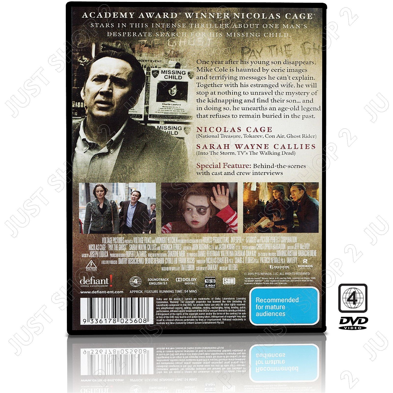 Pay the Ghost DVD : Nicolas Cage : Horror / Mystery Movie : Brand New ...