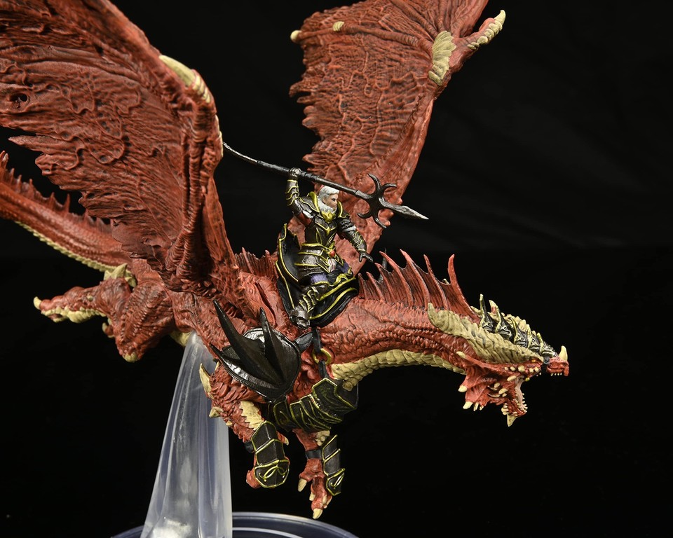 WizKids D&D Dragonlance Kansaldi on Red Dragon Figure Pre-Painted RPG ...