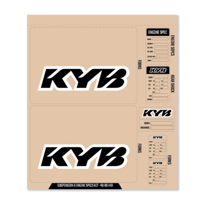 D'COR KYB DECAL KIT BLACK KYB FORK/SHOCK/ENG SPEC 40-80-143 | eBay