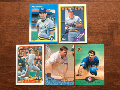 1987-95 Five-card Paul Molitor (HOF) lot, NM to Low Grade | eBay