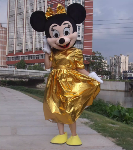 HOT Adult Suit Size Glod MINNIE MOUSE Mascot Costume @ 263 | eBay