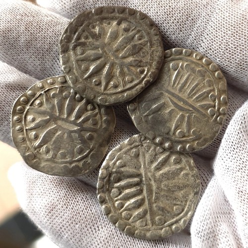 Lot Of 4 Burma Pyu Kingdom of Beikthano CE 100-600 Silver Unit 96 ...