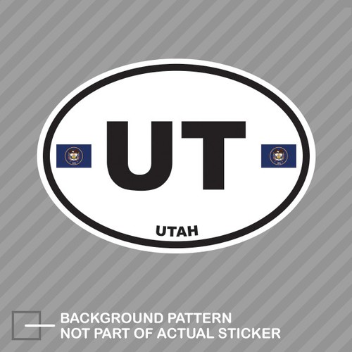 Utah State Flag Oval Sticker Decal Vinyl UT | eBay