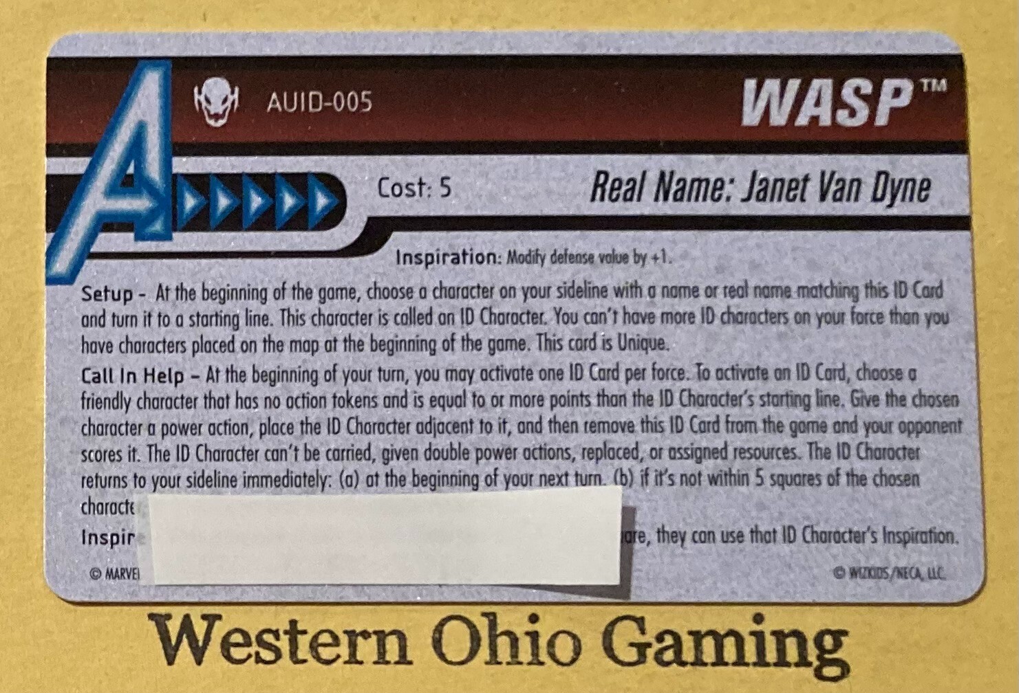 Marvel Heroclix Age Of Ultron Wasp #AUID-005 ID Card NEW | eBay