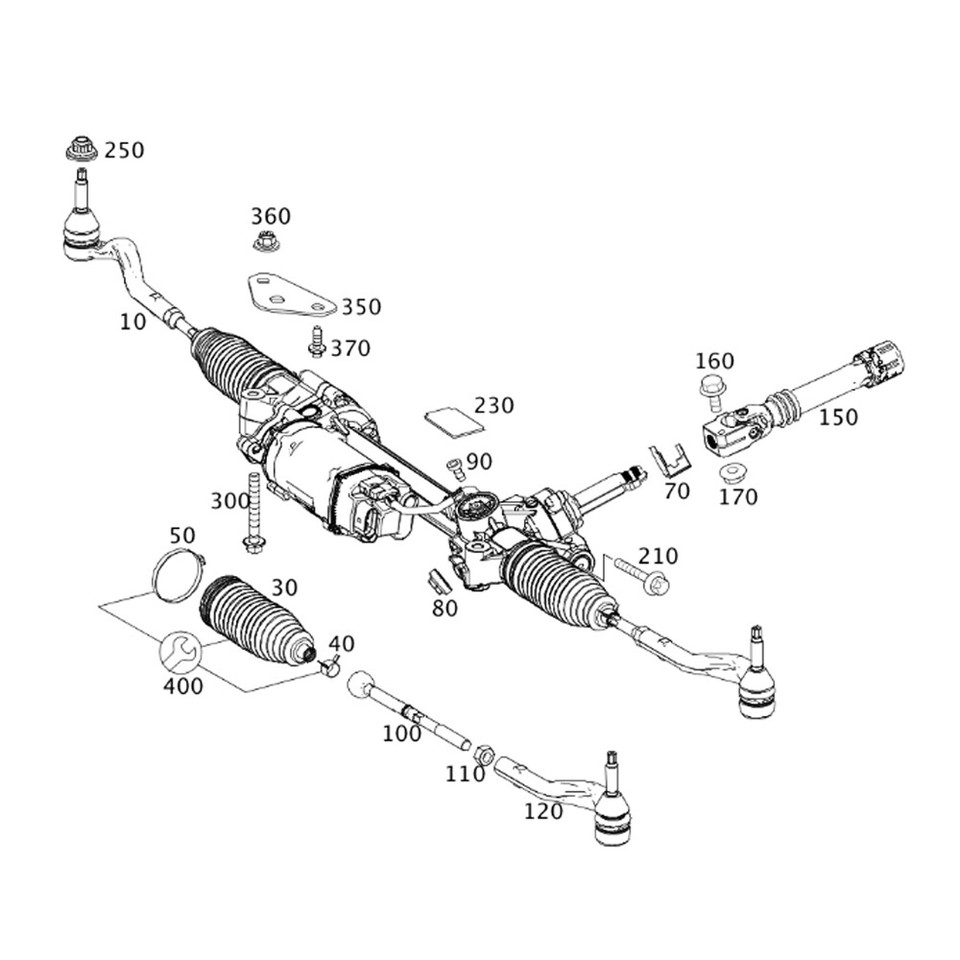 Outer Steering Tie Rod End For Benz A217 C217 SL400 SL450 SL550 S600 ...