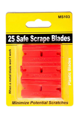 MINISCRAPER® 25 Safe Scrape Double Edged Plastic Blades | eBay