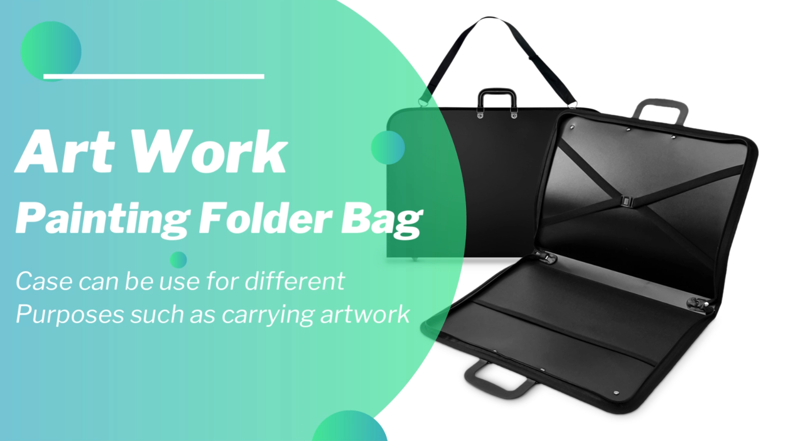 DESIGN PORTFOLIO WATER PROOF BLACK CASE ART WORK PAINTING FOLDER BAG A1 ...